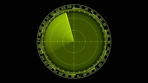 Radar HUD Screen Animation 4K. sonar rad... | Stock Video | Pond5
