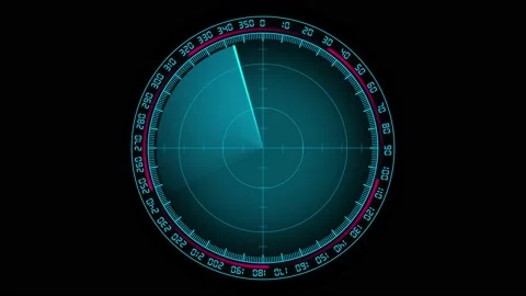 Radar HUD Screen Animation 4K. sonar rad... | Stock Video | Pond5