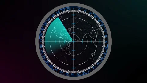 Radar Hud Screen Animation 4K. Sonar Rad... | Stock Video | Pond5