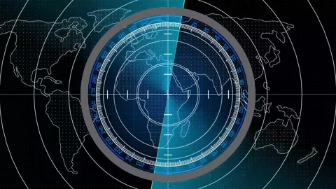 Radar Hud Screen Animation 4K. Sonar Rad... | Stock Video | Pond5