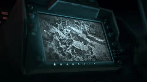 Radar interface of the modern military d... | Stock Video | Pond5