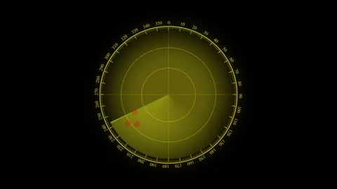 radar loop animation, digital radar | Stock Video | Pond5