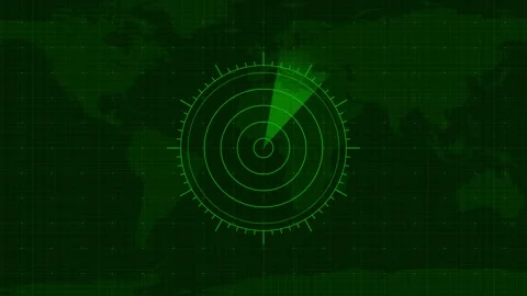 Radar screen animated, world map radar H... | Stock Video | Pond5