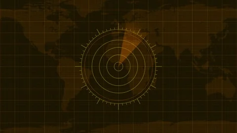 Radar screen animated, world map radar H... | Stock Video | Pond5
