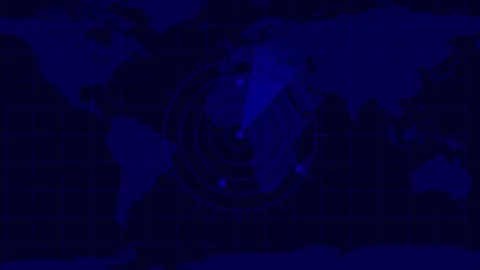 Radar screen animated, world map radar H... | Stock Video | Pond5