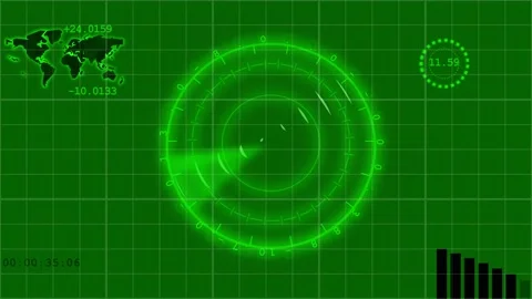 Radar screen digital mapping system abst... | Stock Video | Pond5