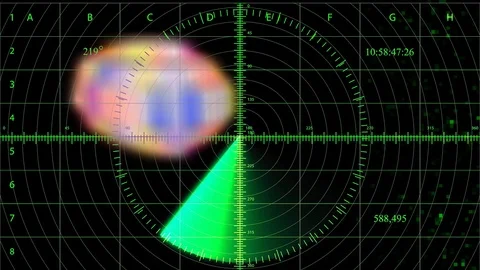 Radar Sweep of Deep Space Flying Front V... | Stock Video | Pond5
