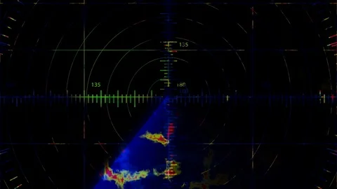 Radar Sweep of Deep Space Flying Front V... | Stock Video | Pond5