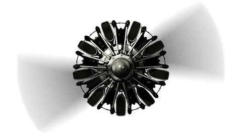 Radial Engine Animation Stock Footage ~ Royalty Free Stock Videos | Pond5