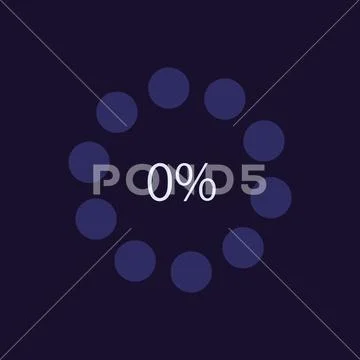 Radial progress infographic chart design template for dark theme ...