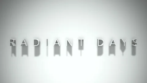 radiant days 3D title animation white te... | Stock Video | Pond5