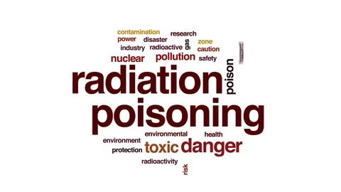 Radiation poisoning animated word cloud,... | Stock Video | Pond5