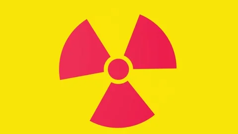 Radiation sign background. 3D animation | Stock Video | Pond5