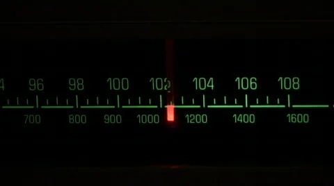 Radio receiver fm tune dial panel | Stock Video | Pond5