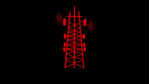 Radio Tower with Signal Waves Animation,... | Stock Video | Pond5