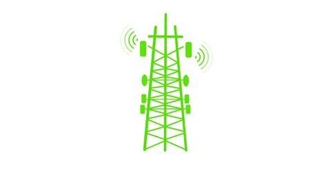 Radio Tower with Signal Waves Animation,... | Stock Video | Pond5