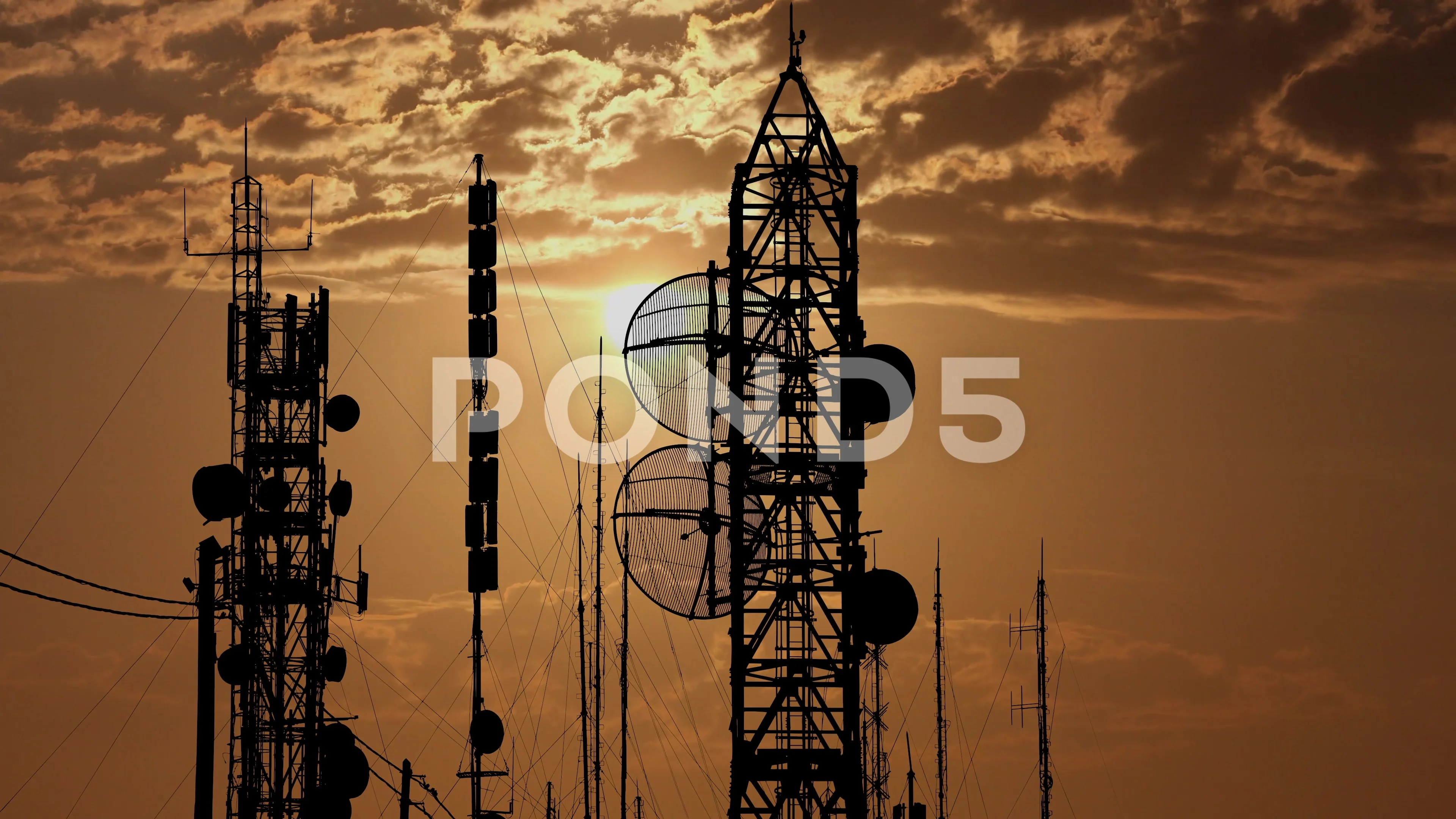 Radio Tower Silhouette