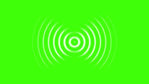 Radio wave looping on green screen backg... | Stock Video | Pond5