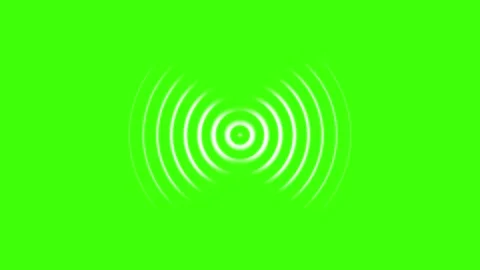 Radio wave looping on green screen backg... | Stock Video | Pond5