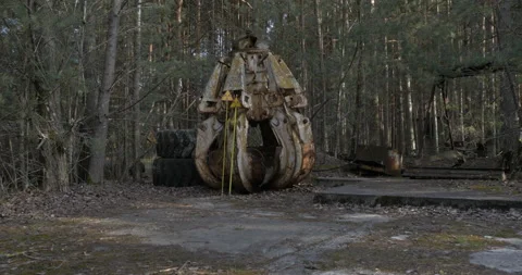 Radioactive Crane Claw Chernobyl Zone | Stock Video | Pond5