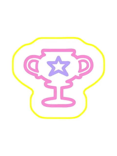 radioactive glowing animation of trophy ... | Stock Video | Pond5