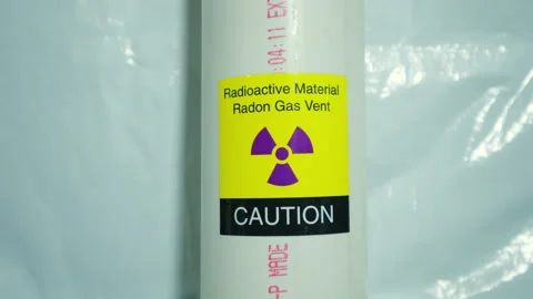 Radioactive hazard sign, radon gas venti... | Stock Video | Pond5
