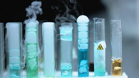 Radioactive liquid dripped into substanc... | Stock Video | Pond5