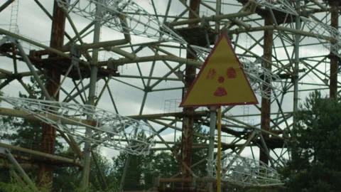 Radioactive Sign Close Up In Chernobyl E... | Stock Video | Pond5
