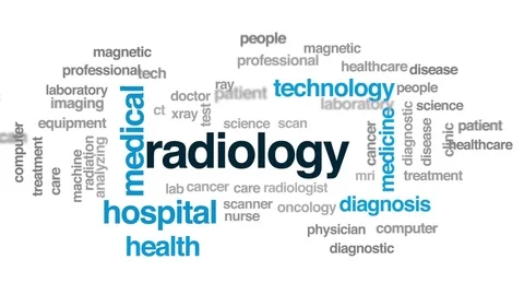 Radiology animated word cloud, text desi... | Stock Video | Pond5