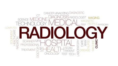 Radiology animated word cloud, text desi... | Stock Video | Pond5