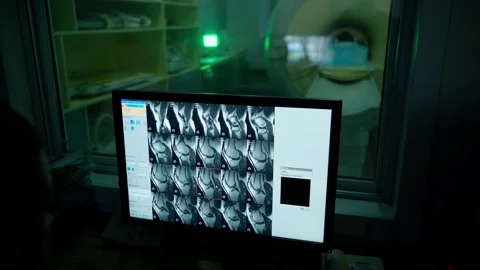 Radiology x-ray on computer display. Mon... | Stock Video | Pond5
