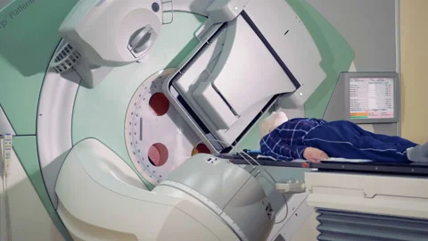 Radiotherapy procedure performed on a ma... | Stock Video | Pond5