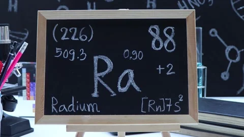 radium and symbol structural formula che... | Stock Video | Pond5