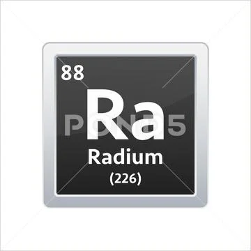 Radium symbol. Chemical element of the periodic table. Vector stock ...