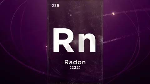 Radon (Rn) symbol chemical element of th... | Stock Video | Pond5