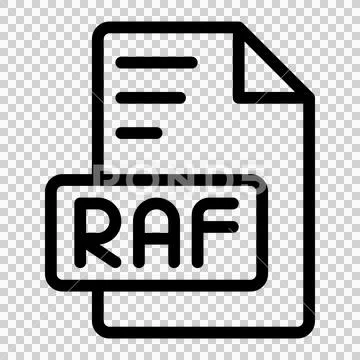 Raf icon outline style design image file. image extension format file ...