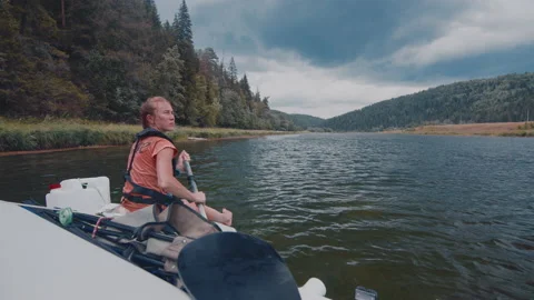 Woman Rafting Stock Footage ~ Royalty Free Stock Videos | Pond5