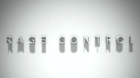 rage control 3D title animation white te... | Stock Video | Pond5