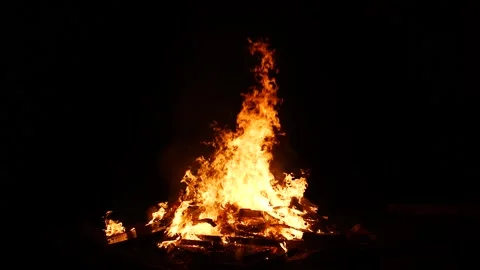 Raging Bonfire Stock Video Footage | Royalty Free Raging Bonfire Videos ...