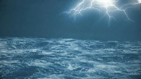 Thunderstorm Ocean Stock Video Footage | Royalty Free Thunderstorm ...