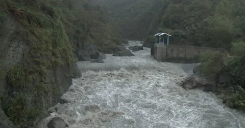 Raging River Flood Waters After Hurrican... | Stock Video | Pond5