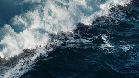 Raging, splashing water trails left by t... | Stock Video | Pond5