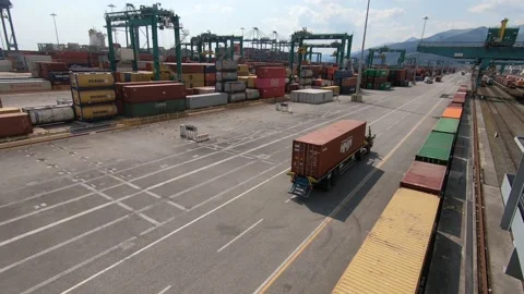Rail freight trains in Italy, freight tr... | Stock Video | Pond5