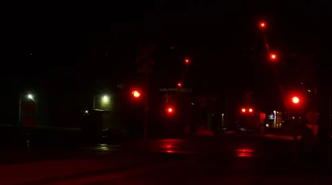 Railroad Crossing Night
