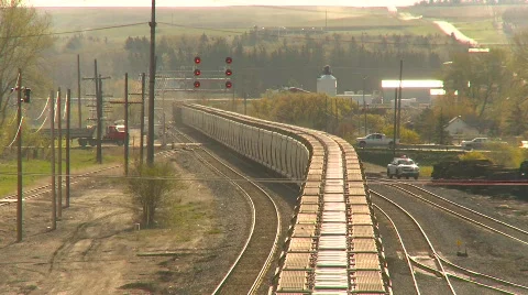 railroad, Freight train, unit train, cov... | Stock Video | Pond5