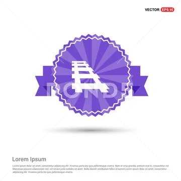 Railroad track icon - Purple Ribbon banner ~ Clip Art #96649323