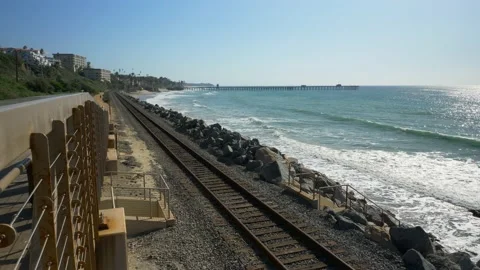 Sea Railroad Stock Footage ~ Royalty Free Stock Videos | Pond5