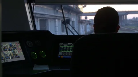 Train Conductor Cabin Stock Footage ~ Royalty Free Stock Videos | Pond5