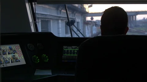 Train Conductor Cabin Stock Footage ~ Royalty Free Stock Videos | Pond5