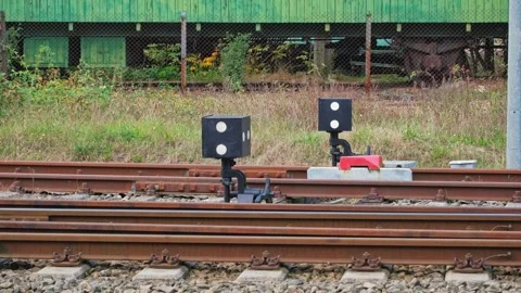 Railway Siding Track Junction Switch wit... | Stock Video | Pond5
